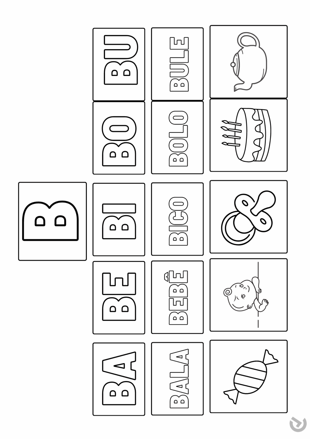 Jogo das sílabas para imprimir: baixe as cartelas em PDF