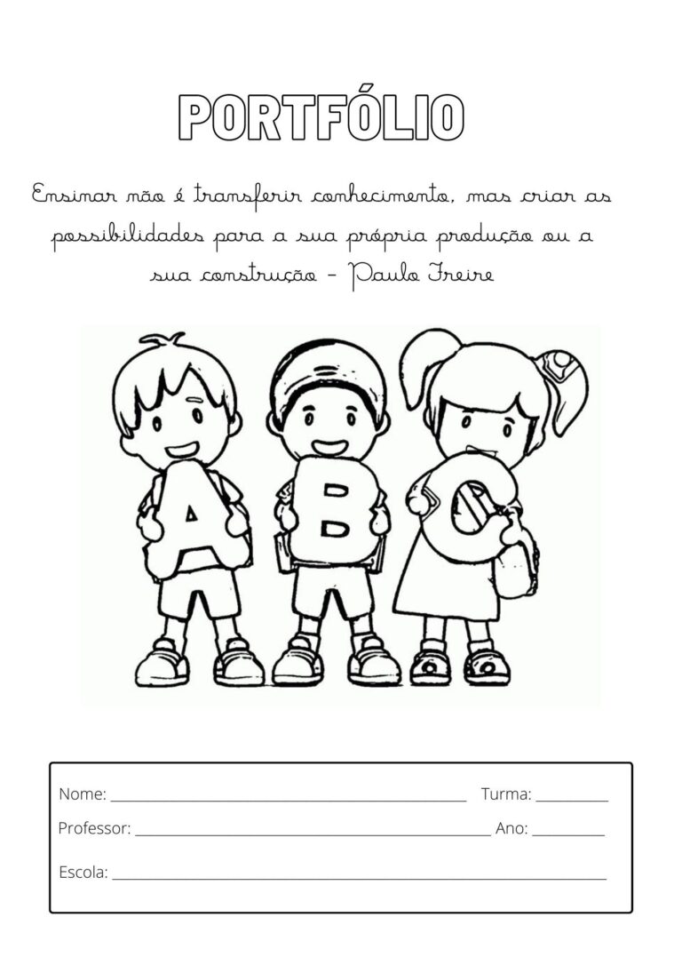 Capas de Portfólio Educação Infantil: confira 24 modelos