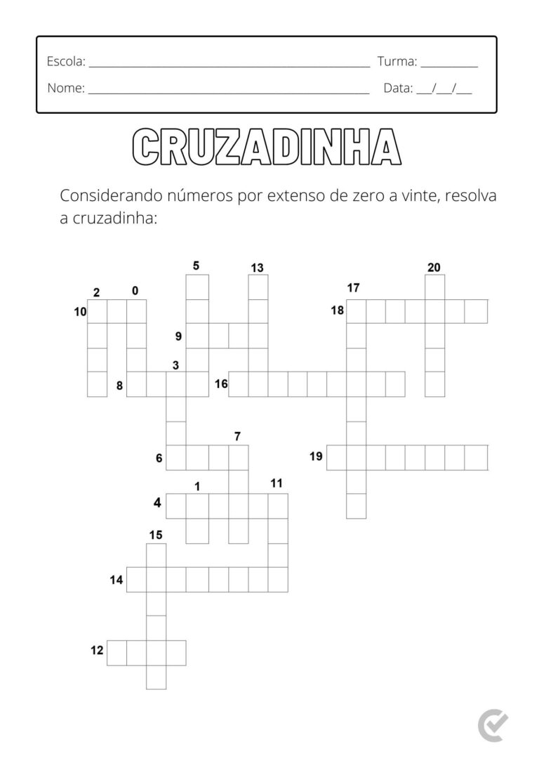 Atividades de números por extenso 1° ano