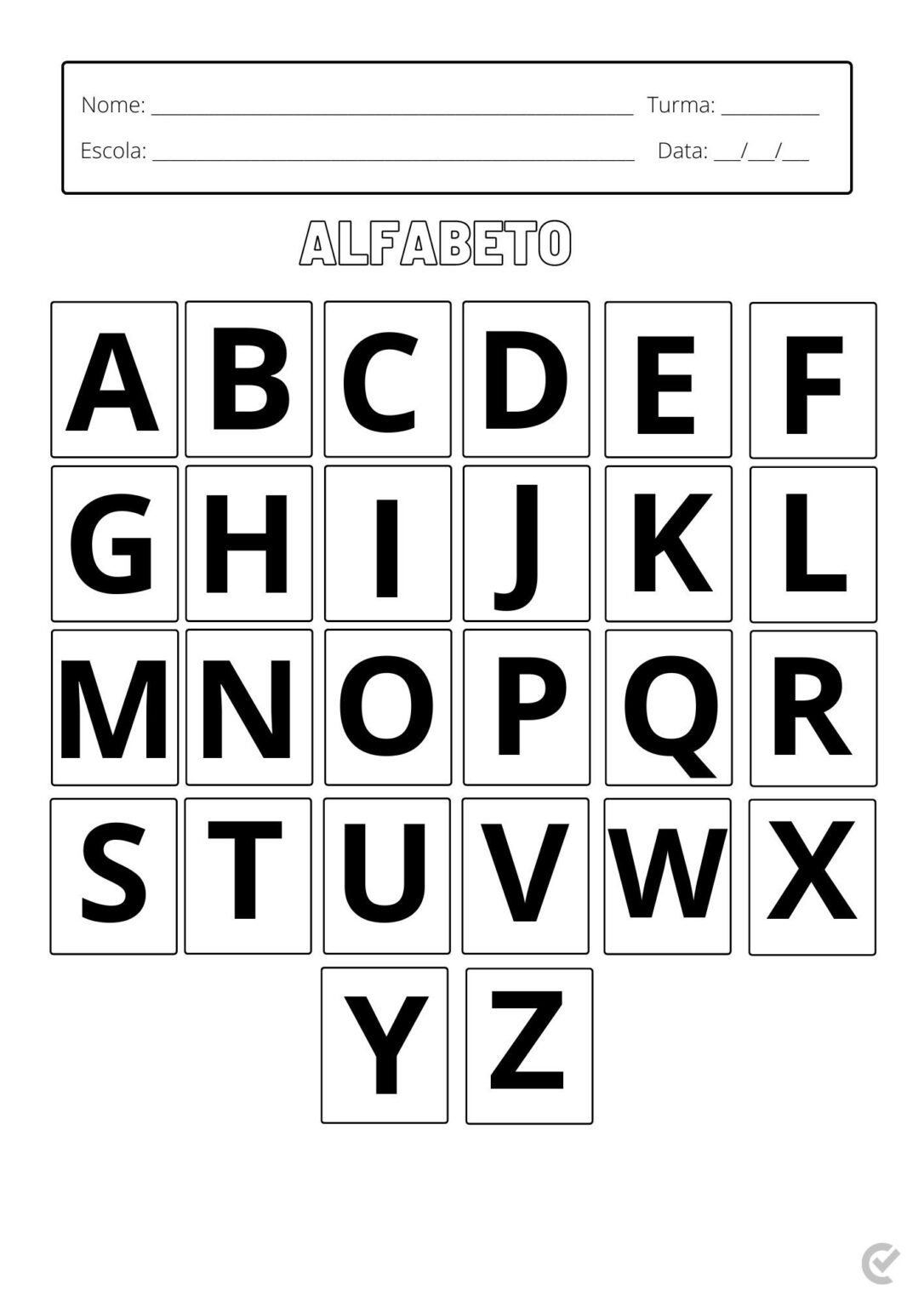 Letras Do Alfabeto Para Imprimir E Recortar