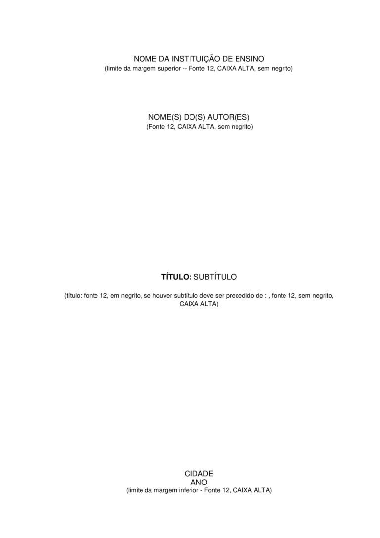 Capa ABNT: como fazer, estrutura e modelo pronto [2024]