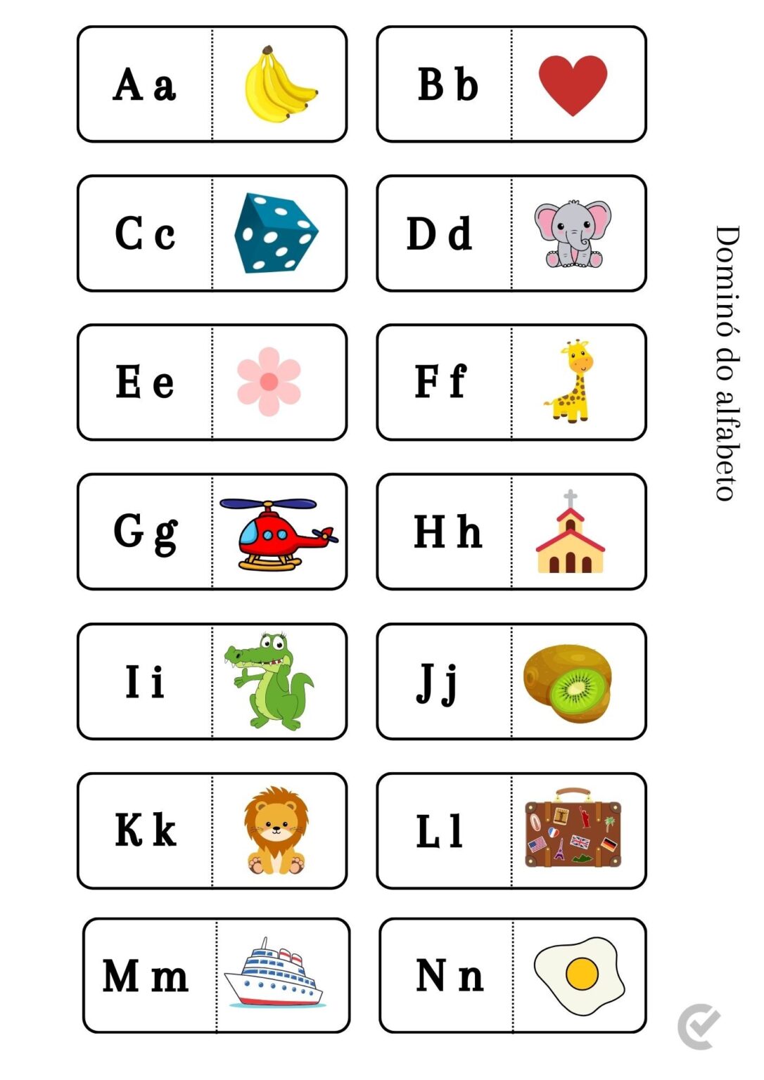 Dominó da Alfabetização para imprimir: 4 modelos