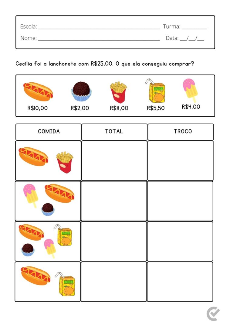 Atividades de matemática 2º ano para imprimir