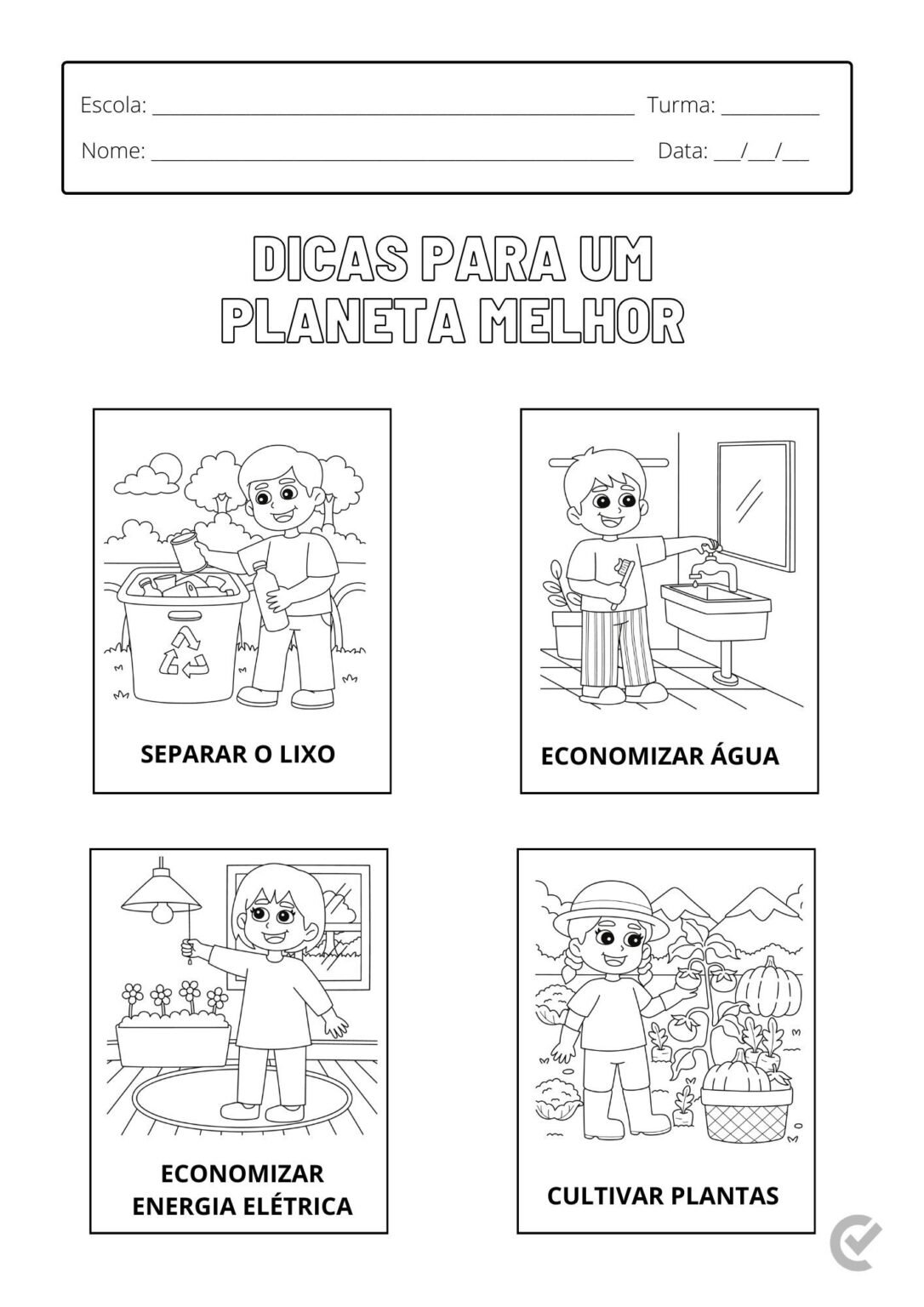 Atividades sobre o meio ambiente de Educação Infantil
