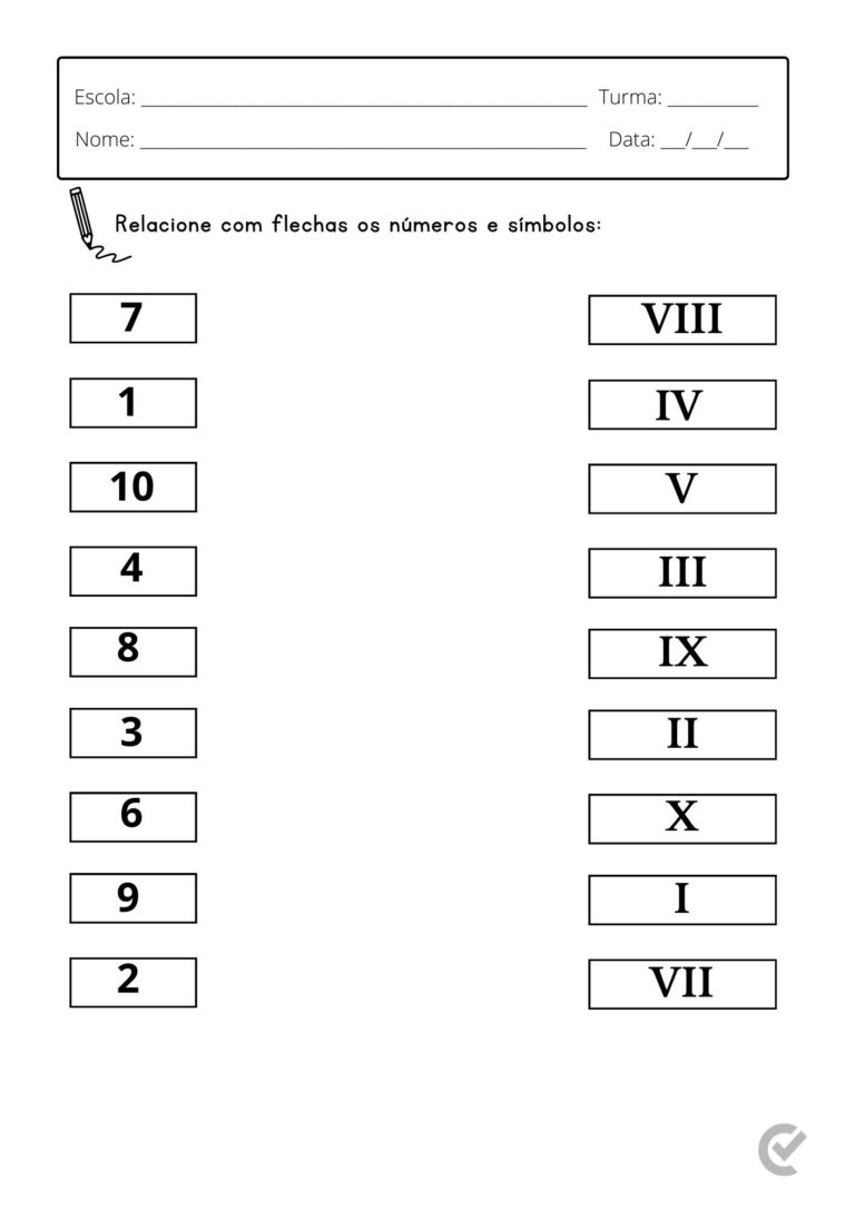 Atividades com números romanos (MCDLXIX)