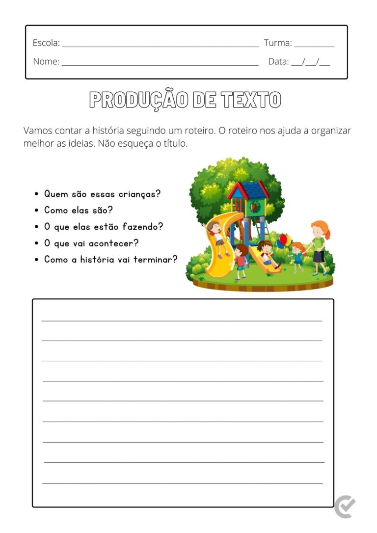 Atividades de Produção de Texto para 3º ano
