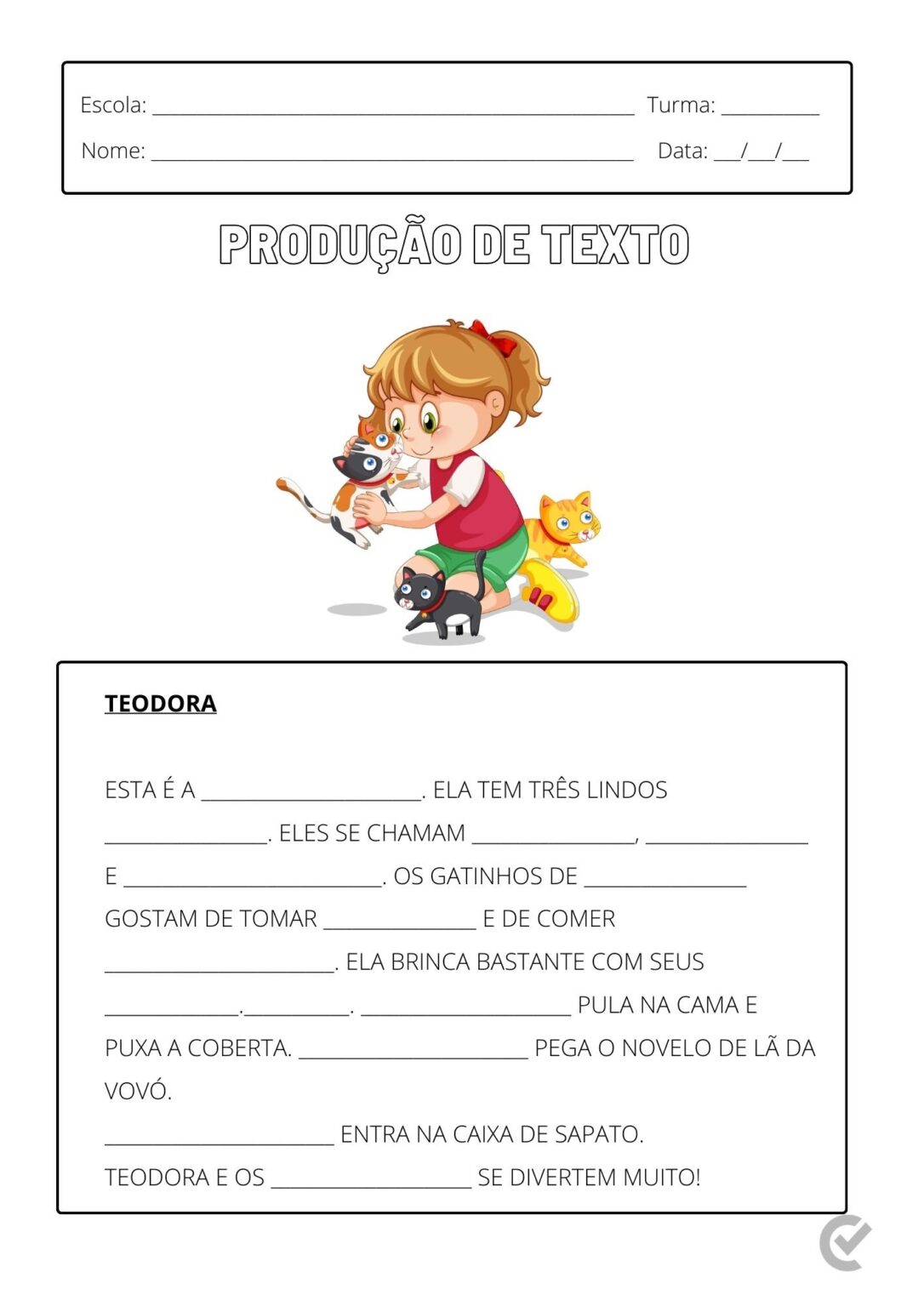 Atividades de Produção de Texto para 3º ano