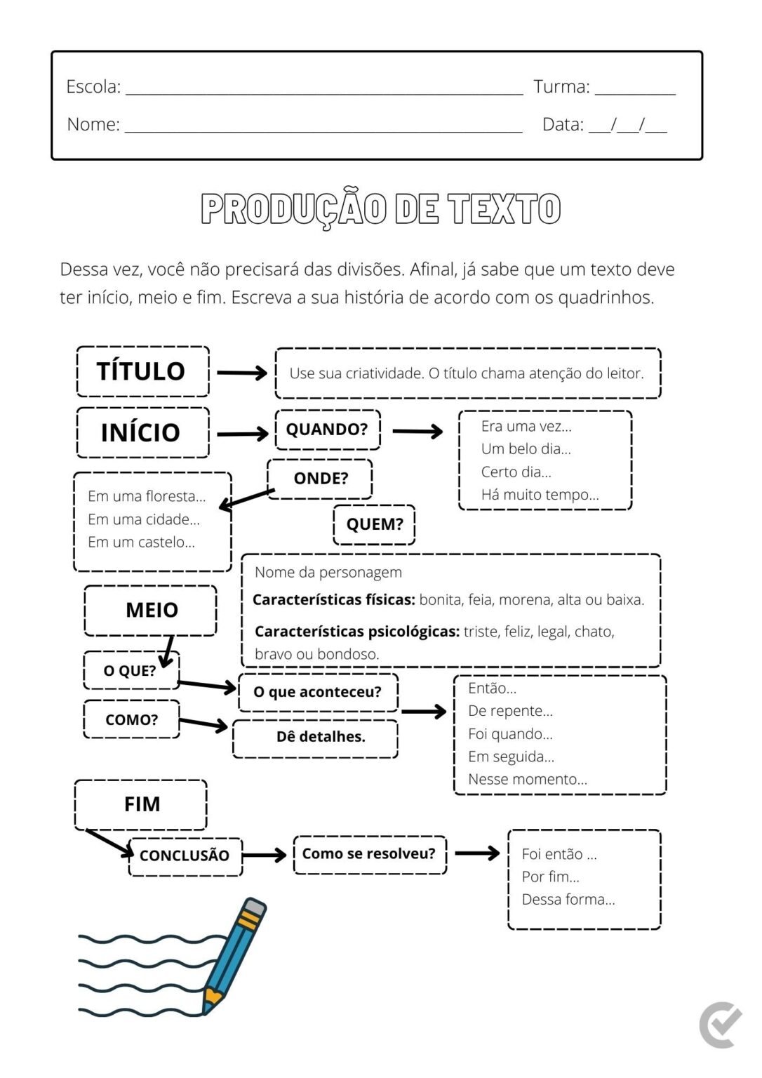 BLOG PROFESSOR ZEZINHO: Atividades para produção de texto 4º ano