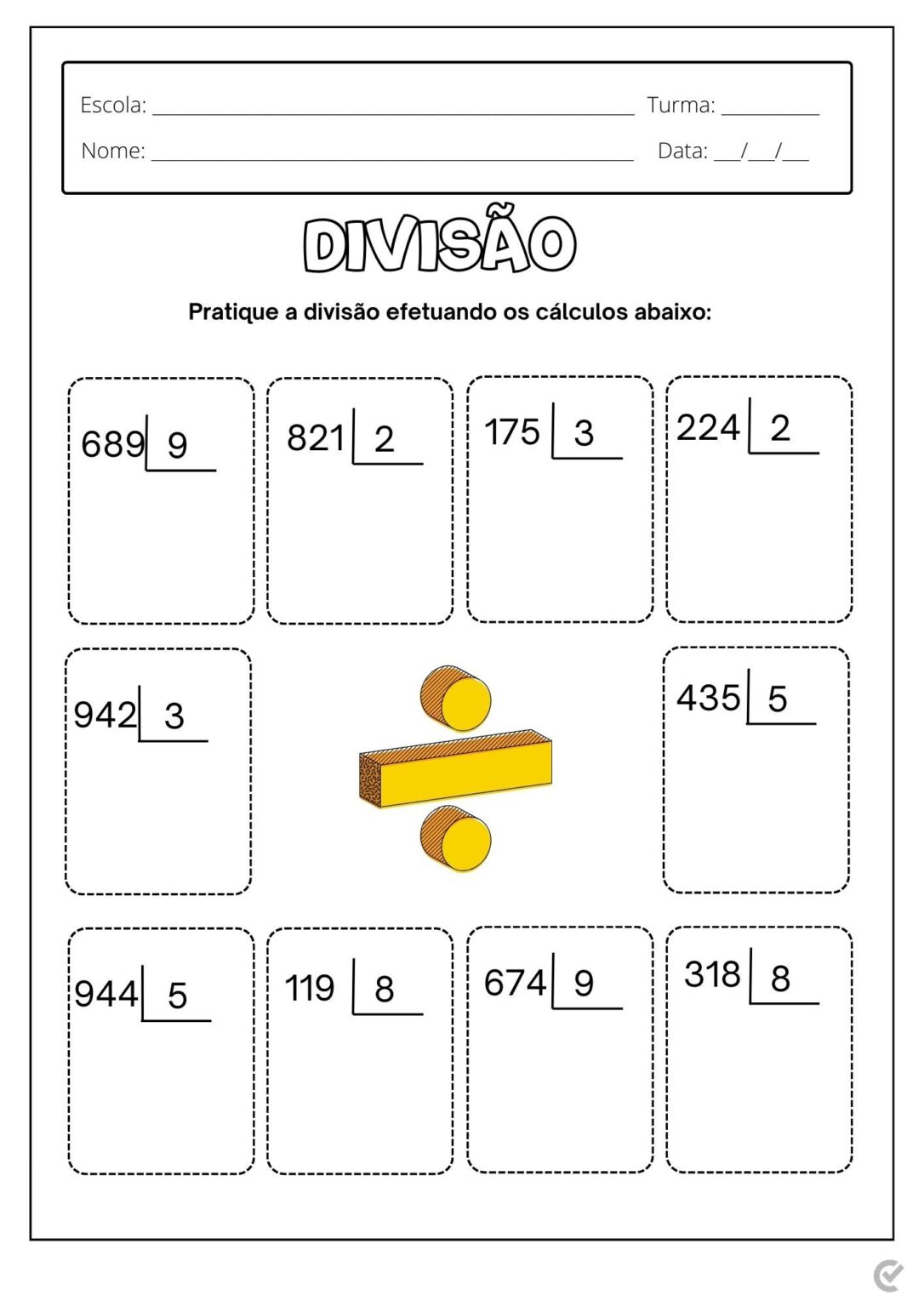 BLOG PROFESSOR ZEZINHO: Atividades de divisão 4º ano para imprimir