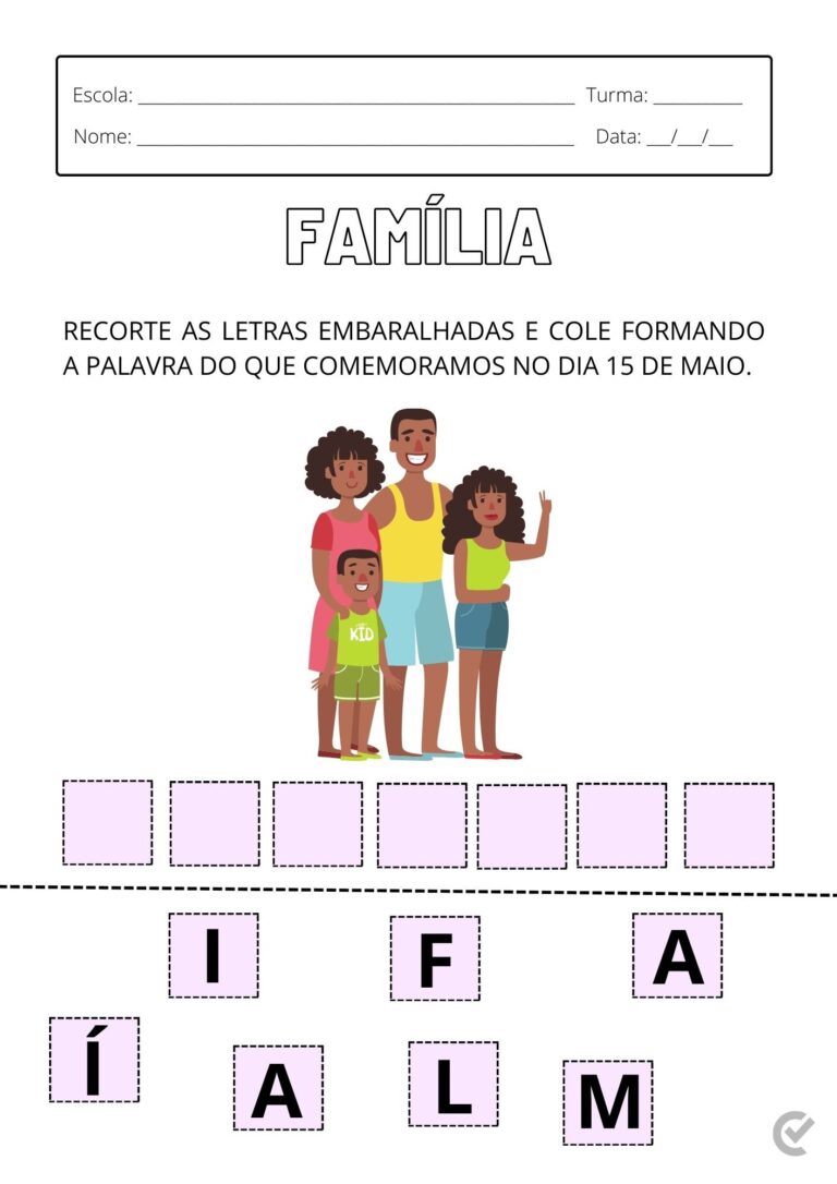 18 Atividades sobre Família para Educação Infantil e Anos Inicias