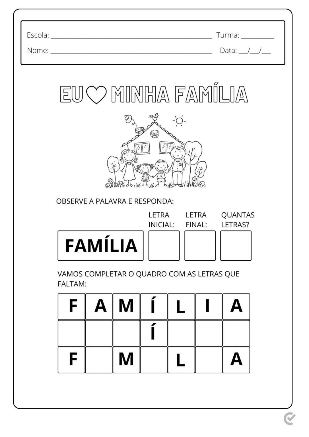 BLOG PROFESSOR ZEZINHO: Atividades sobre família para imprimir