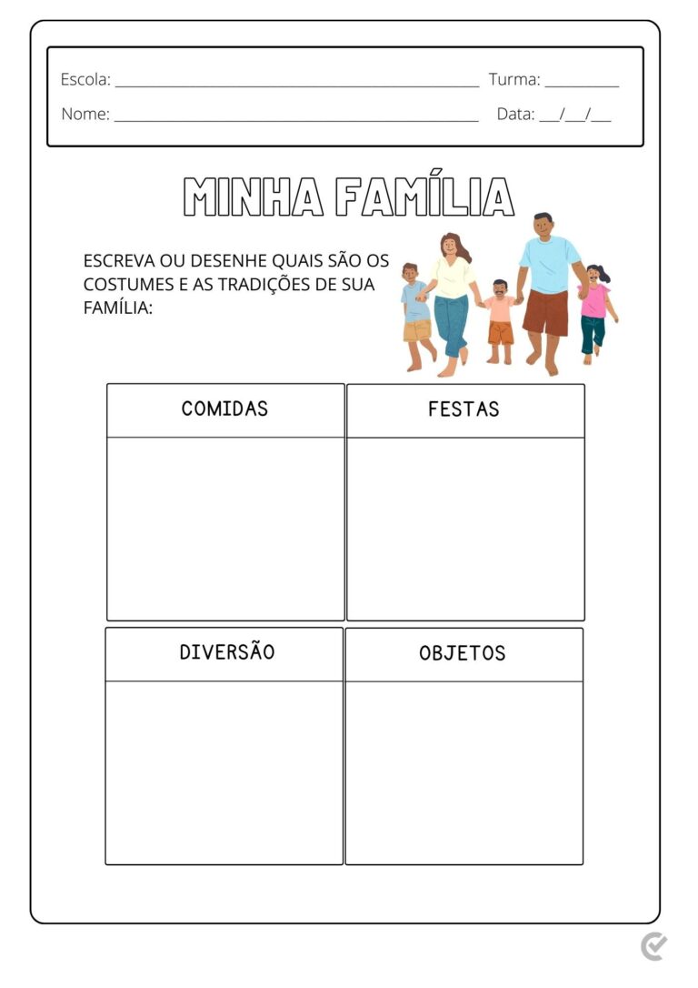 18 Atividades sobre Família para Educação Infantil e Anos Inicias