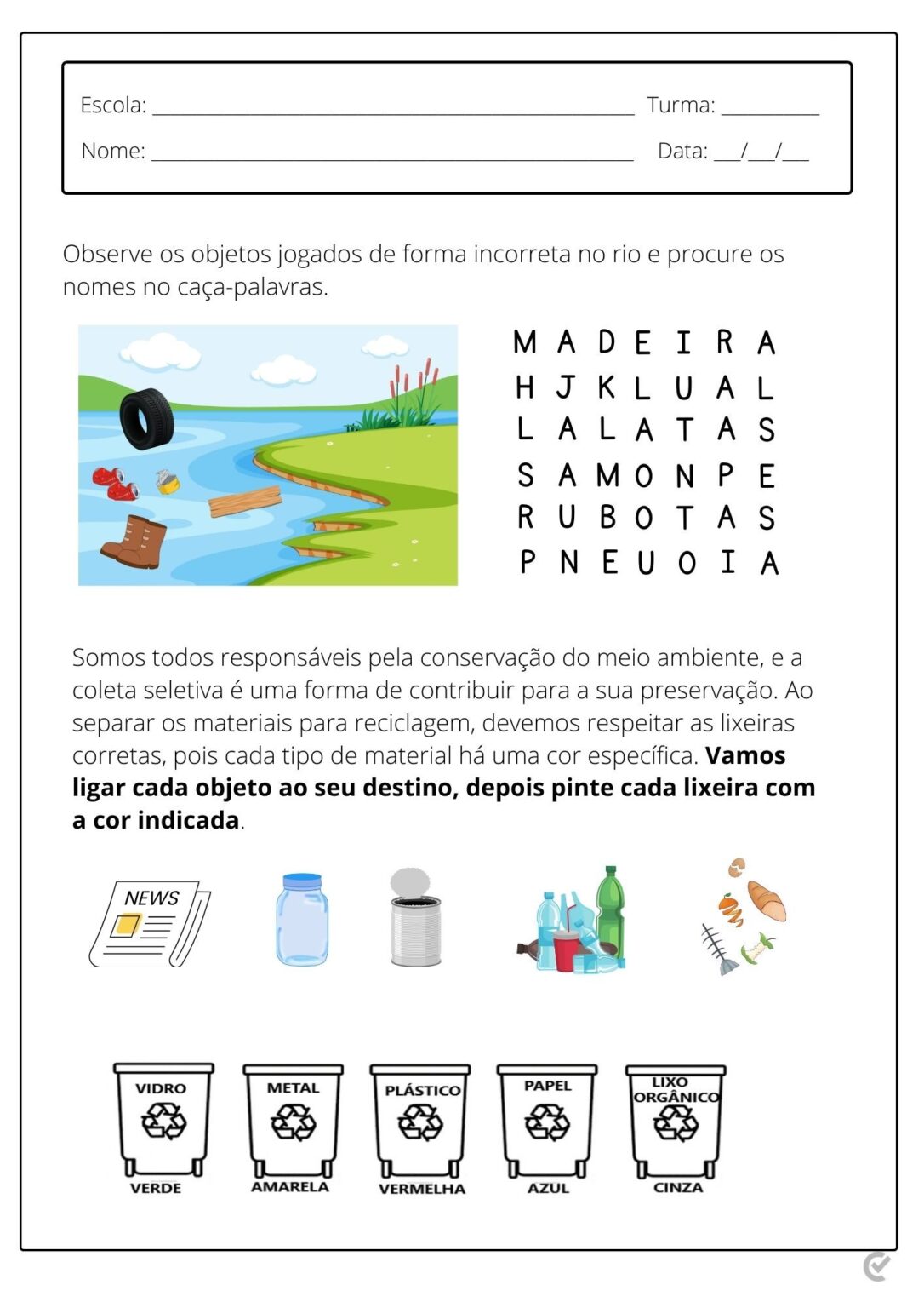 Atividades de meio ambiente 1º ano