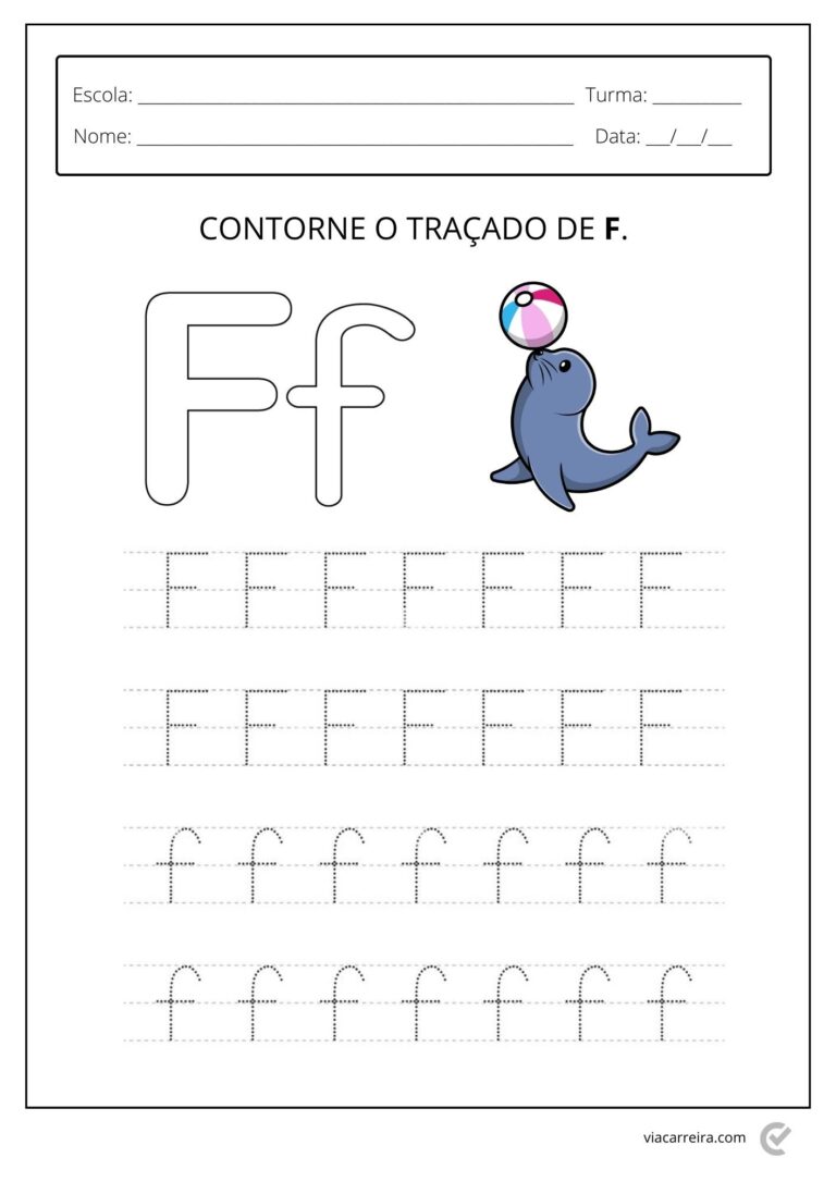 Atividades com a letra F para imprimir