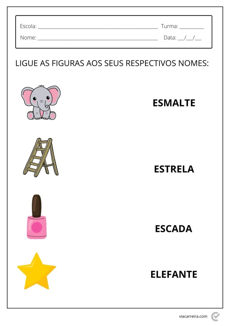 Atividades com a letra E para Educação Infantil